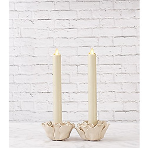 1 in. W x 8 in H Classic Wax Dip Taper 2 pc. Ivory No Scent