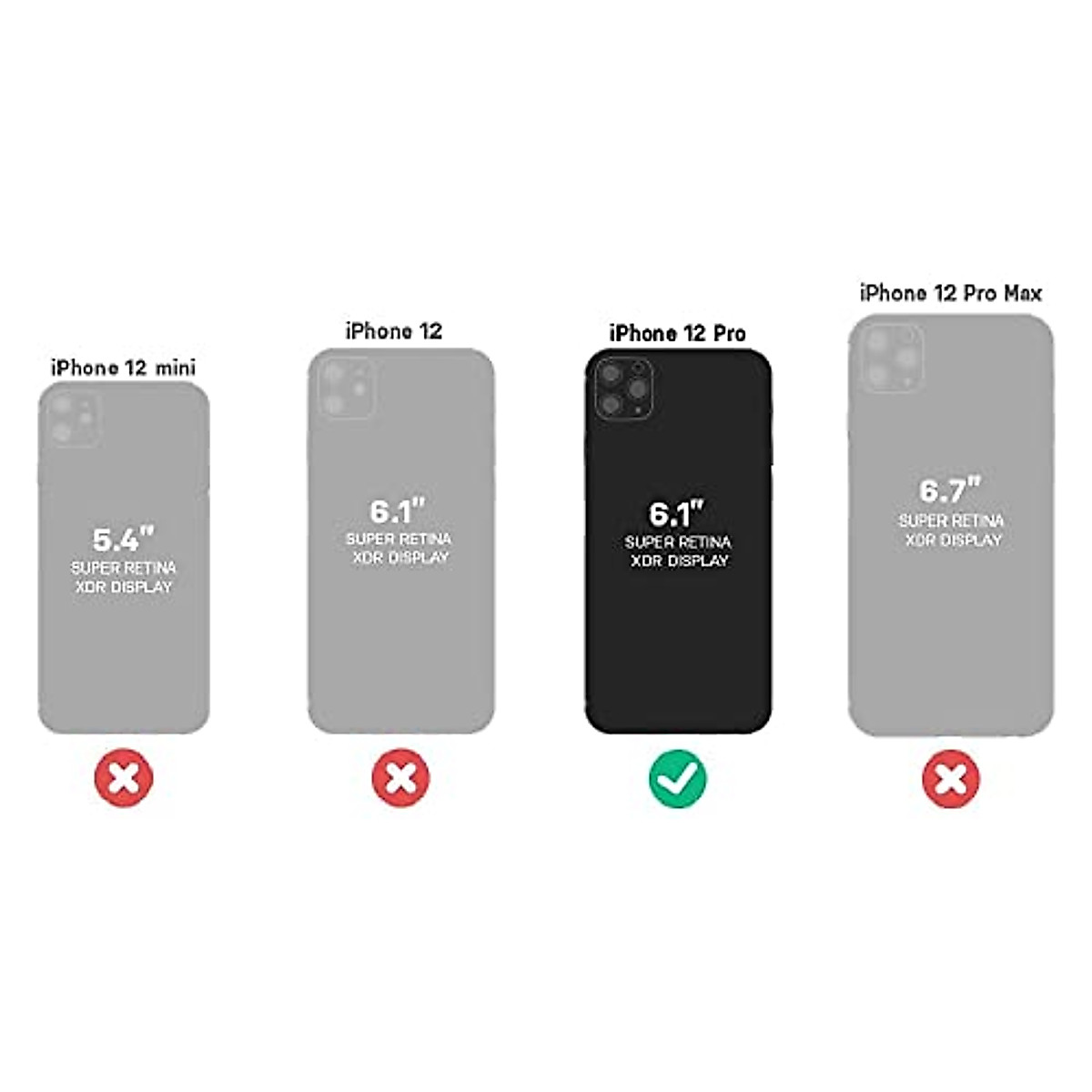 LifeProof FRE Series Waterproof Case for iPhone 12 PRO (NOT 12/Mini/Pro Max) Non-Retail Packaging - Free Diver