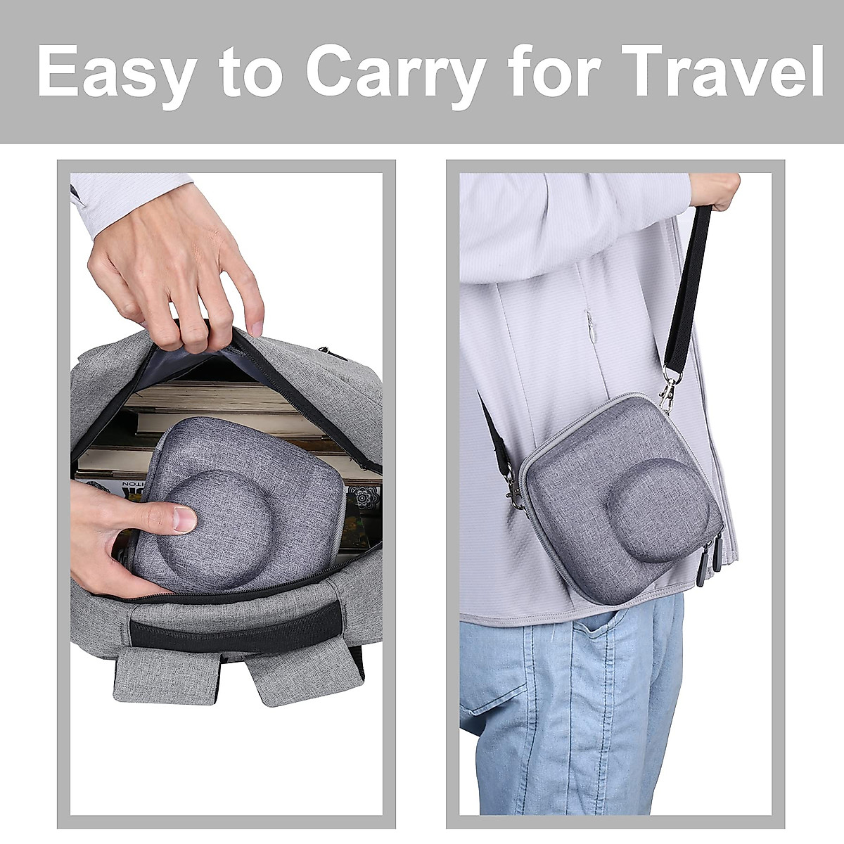 Aenllosi Hard Carrying Case Replacement for Fujifilm Instax Mini 12/11 Instant Camera,Protective Case Compatible with Instax Camera Mini 12/11(Clay White)