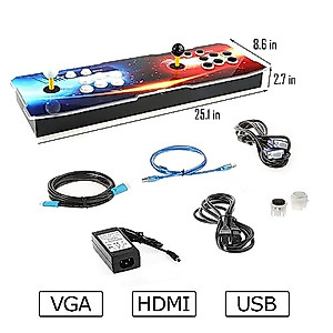 3D Pandora Treasure II Arcade Game Console, 4250 Games Installed, Search/Save/Load/Hide/Pause Game, 1920x1080P, USB Drive to Download Games, Favorite List