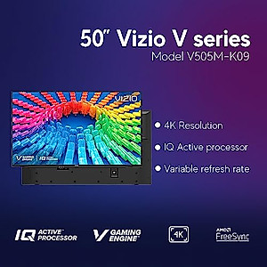 VIZIO 50-Inch V-Series Class 4K Ultra HD Smart LED TV with Voice Control + Free Wall Mount (No Stands) - V505M-K09 (Renewed)