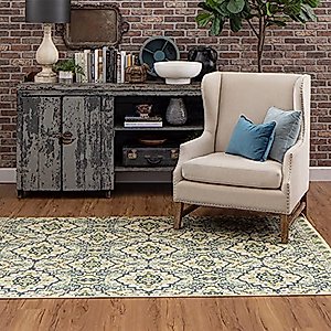 Mohawk Home Woodbridge Santa Ana Floral Printed Area Rug, 5'x8', Tan