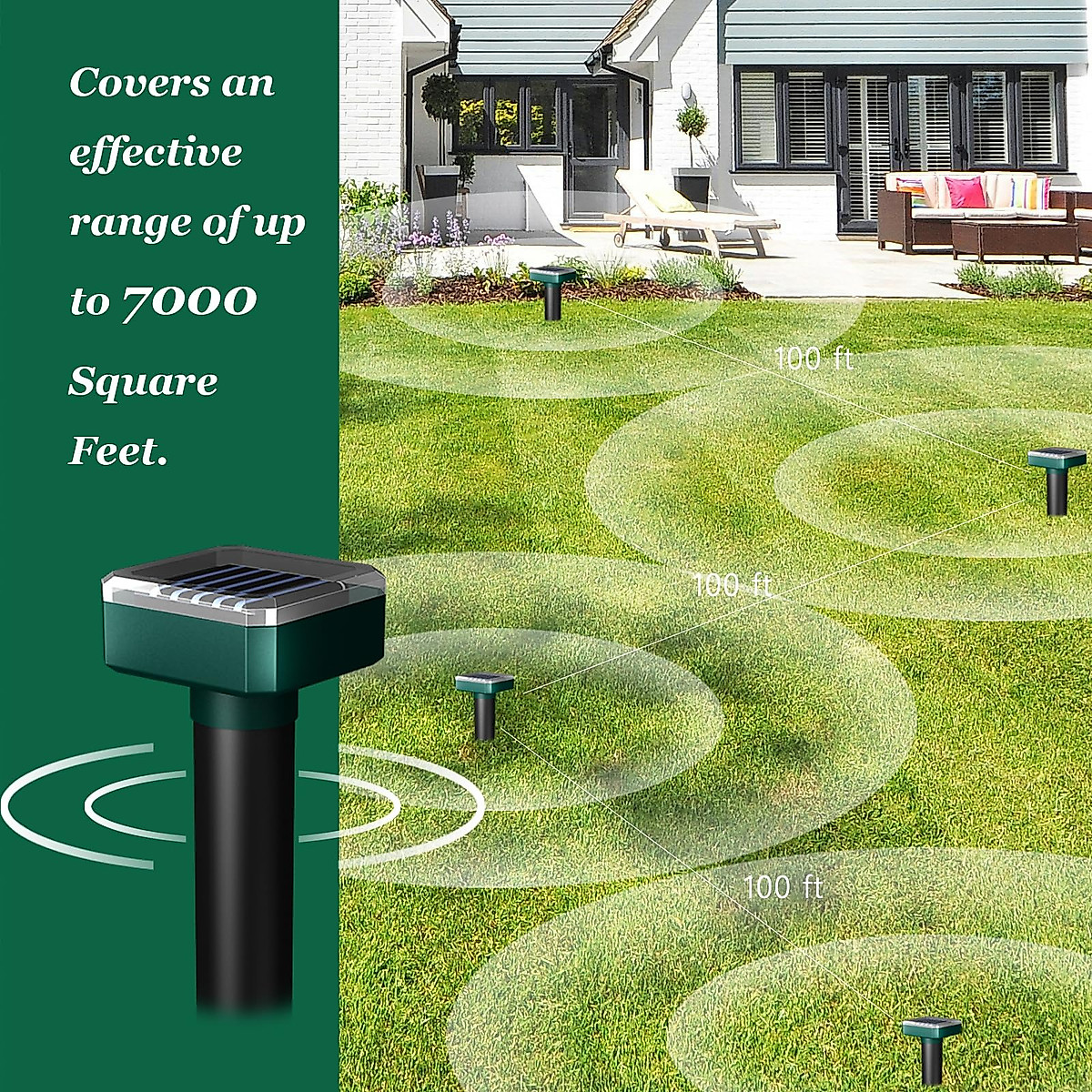 INENNT 6 Pack Deer Repellent,Deer Repellent Devices,Deer Repellent Devices for Garden,Deer Repellent for Plants,Deer Deterrent Devices Outdoor,Solar Deer Repellent Devices,Sonic,Waterproof