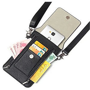 YaJaMa Small Women Leather Shoulder Crossbody Bag Travel Camping Handbag Purse Credit Card Wallet (Blue)