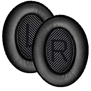 QC35 Ear Pads, Replacement Protein Leather Earpads Memory Foam Ear Cushions Cups Repair Parts for Bose QuietComfort 35 (QC35) & Quiet Comfort 35 II (QC35 ii) Headphones - Black