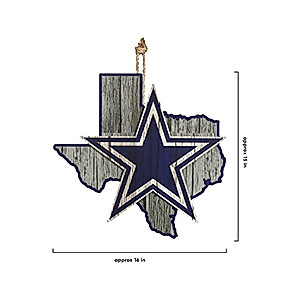 FOCO Dallas Cowboys NFL Wood State Sign