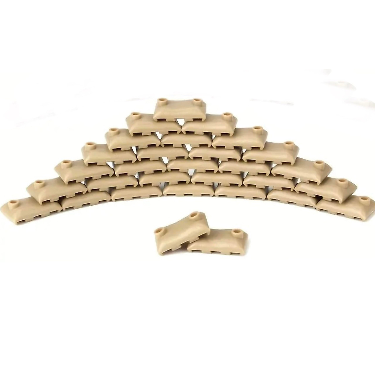 General Jim's WW2 Building Blocks Toy Bricks Set - Compatible with Lego and All Major Brands - World War 2 Military Themes (Military Tan Sandbag Set (Qty 30)