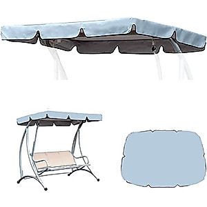 KFJZGZZ Garden Swing Replacement Canopy Cover,Replacement Canopy for Swing Seats,Patio Hammock Cover Top Waterproof Anti-UV Canopy Swing Covers 210D(Only Canopy Cover)