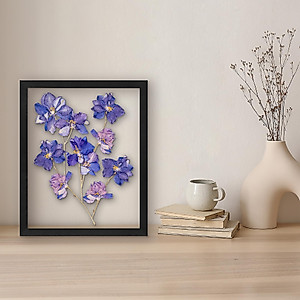 Americanflat 11x14 Floating Picture Frame in Black - Use as 11x14 Frame, 8x10 Floating Frame, or 5x7 Floating Frame with Polished Glass and Hanging Hardware - Horizontal and Vertical Formats for Wall
