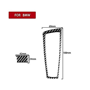 Carbon Fiber Cover Trim Sticker Compatible with BMW 6 Series M6 F12 F13 F06 2011-2018 M Sport (Carbon Fiber A, Gear Shift Frame Cover RHD)