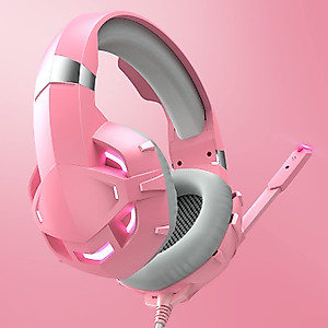 GIZORI Xbox One Headset, PC Gaming Headset with 7.1 Surround Sound Stereo, PS4 Headset with Noise Canceling Mic & LED Light, Compatible with Xbox One, PS4, PS5, PC, Sega Game Gear