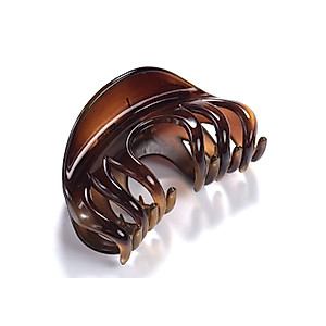 Youxuan Hair Claw for Women, 4 Inch Pretty Hair Clip, Hair Grip for Thick Hair, Coffee