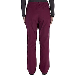 Vital Threads Men and Women Scrubs Set V-Neck Top & Drawstring Pant, VT526C, XL, Wine