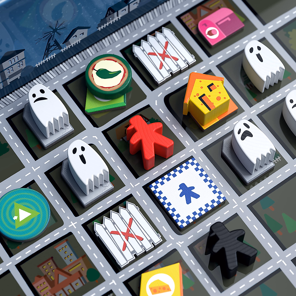 Psychic Pizza Deliverers Go to The Ghost Town - Board Game - 3-5 Players - 30-45 Minutes Play Time