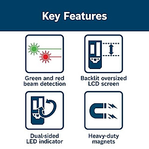 Bosch LR8 Line Laser Level Receiver for Green Beam and Red Beam Laser Leveling Tools