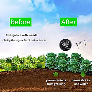 EXTRAEASY 4ft x 100ft Weed Barrier Landscape Fabric Heavy Duty,Premium 3.2oz Ground Cover Weed Block Gardening Mat,Easy Setup & Superior Weed Control (4ftx100ft)