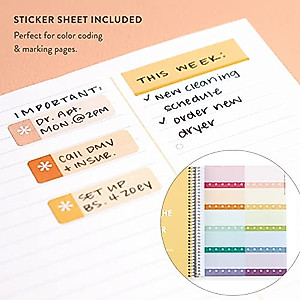 Erin Condren 7" X 9" Spiral Bound Productivity Notebook - Hello Kitty Kindness Grows From Within, 160 Lined Page Note Taking & Writing Notebook, 80 Lb, Thick Mohawk Paper, Stickers Included