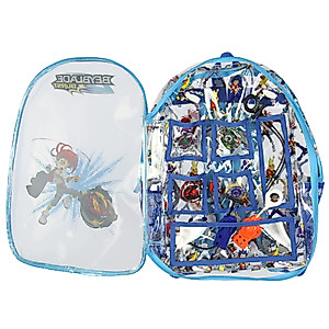 INTIMO, Beyblade Burst Heavy Duty Clear School Travel Backpack Book Bag