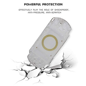 Socobeta Game Console Shell Replacement Game Console Housing Set with Buttons Kit Compatible with PSP 1000(Clear)