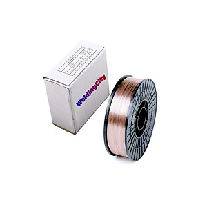 WeldingCity 2-pk Mild Steel MIG Welding Wire ER70S-6 11-Lb Spool 0.030" (0.8mm) 8"-roll | Pack of 2 Rolls