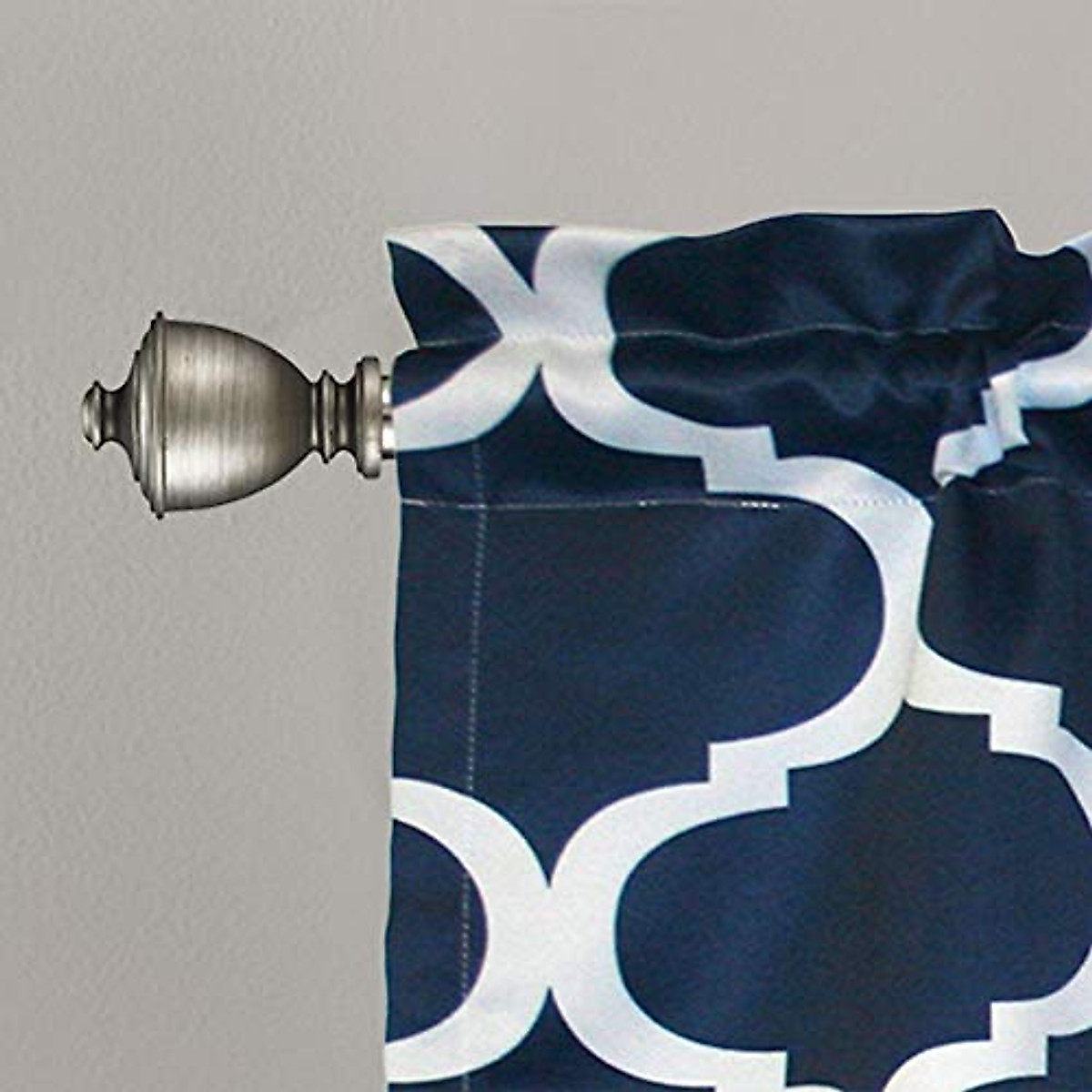 Lush Decor, Navy Geo Valance, 18 x 52, 18 in x 52