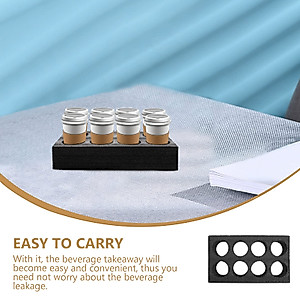 iplusmile Multi- Hole Cup Holder Drink Carrier Portable Drink Carrier Resuable Coffee Cup Holder- 8 Cotton Cup Tray for Secure Fixation of Beverages - Perfect for Food and Take Out