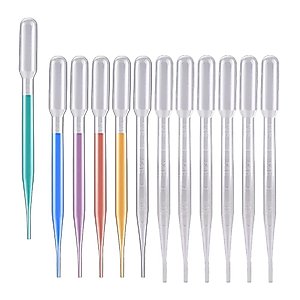 Labasics Pipette Droppers 3 ml, Graduated Plastic Transfer Pipettes for Essential Oils, Clear and Disposable, Pack of 100 (3 ml, 100 Packs)