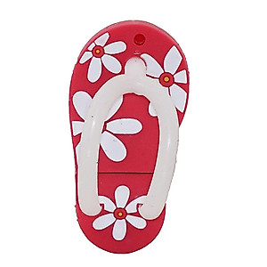 8GB Flip Flop Shape USB Stick USB 2.0 Memory Stick Flash Drive PenDrive Thumb Drive U Disk Data Storage USB Flash Disk with Chain (Red)