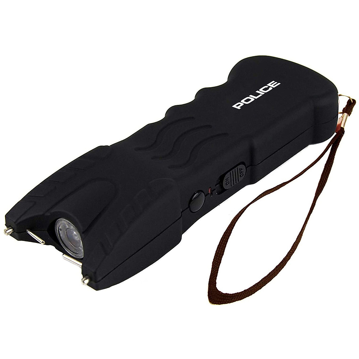 POLICE Stun Gun 916 - Heavy Duty with LED Flashlight Safety Disable Pin, Black