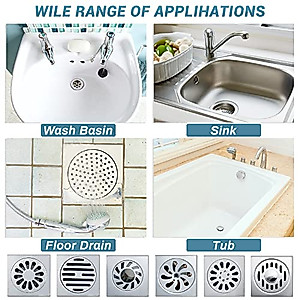 70 Pack Disposable Hair Catcher for Shower, Mckanti Disposable Hair Drain Catchers Hair Catcher Mesh Stickers for Bathroom, Washbasin, Bathtub, Kitchen