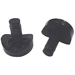 16 New 3/4" Coved Stem Bumper Glide Patio Outdoor Chair 1/4" Hole Black 728