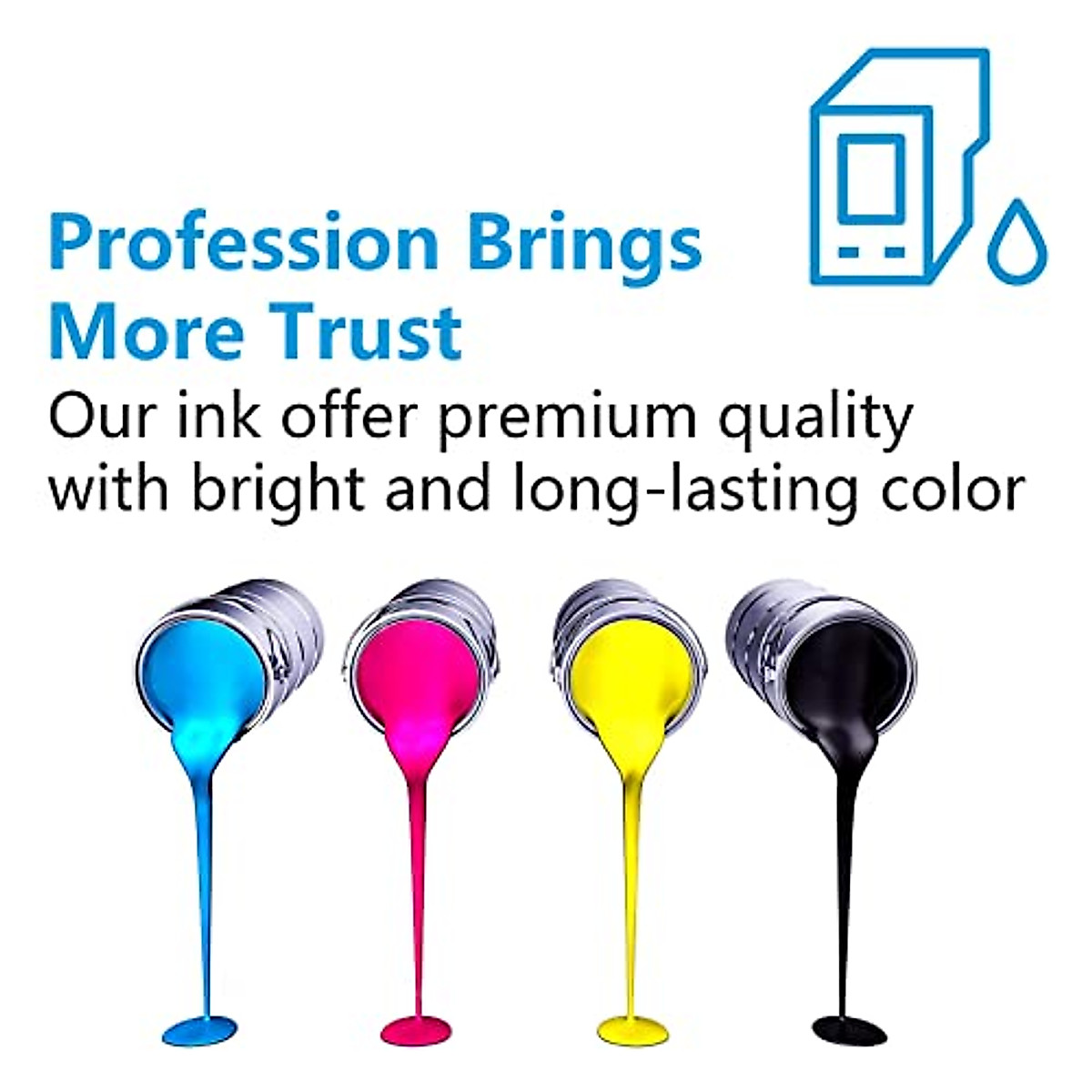 88XL Black, Cyan, Magenta, Yellow Ink Cartridge (4-Pack) | Replacement for HP 88XL Ink Cartridges Works with Pro K5400, K550, K8600, L7580, L7590, L7680, L7780 | C9396AN C9391AN C9392AN C9393AN