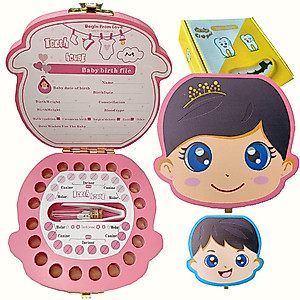 Baby Tooth Keepsake Box,Tooth Fairy Box,Wooden Tooth Box ,Baby Keepsake Storage Box,Tooth Saver,Tooth Holder for Kids Teeth,Tooth Boxes for Lost Teeth for Kids,Newborn Baby Birthday and Shower Gift