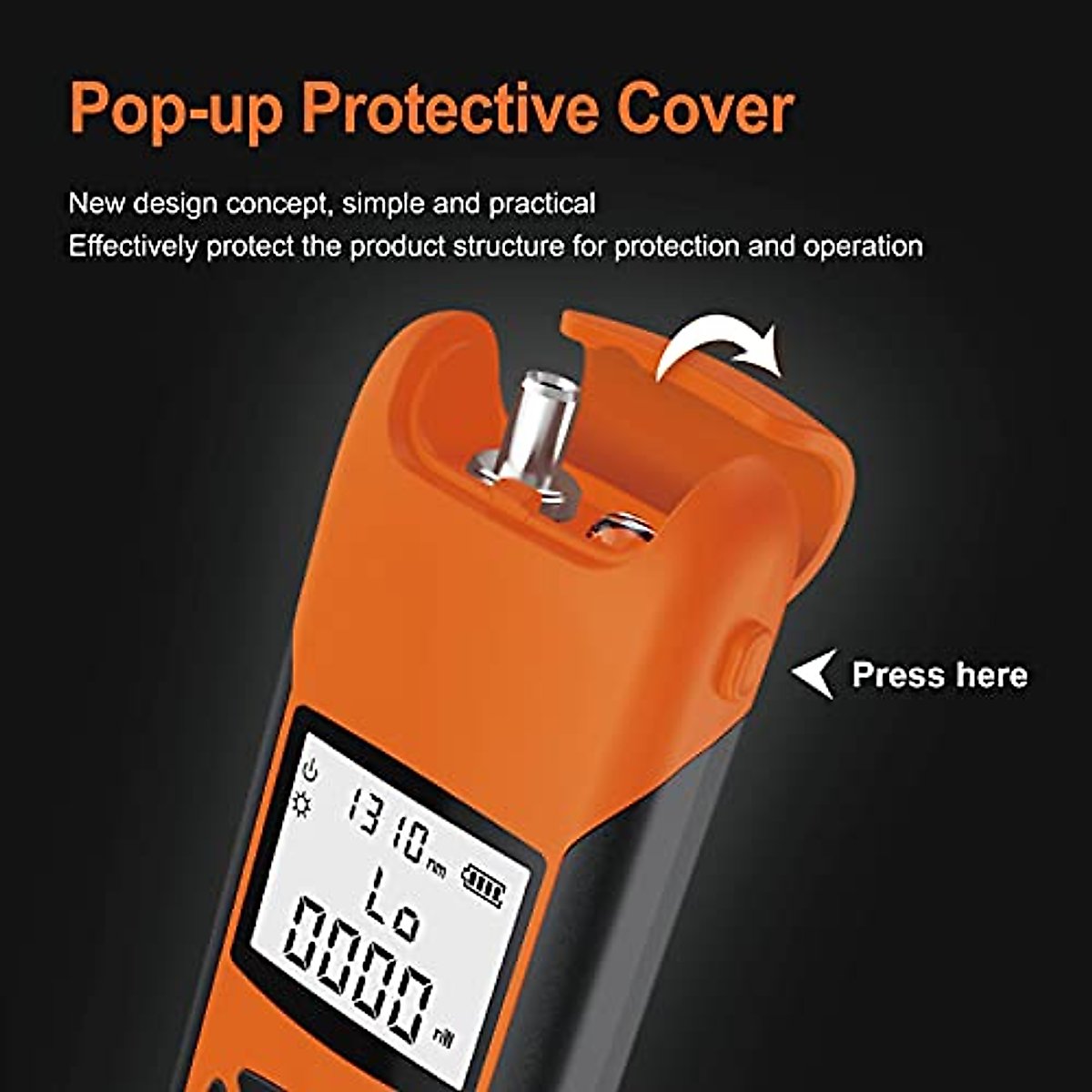 Optic Power Meter -70~+10 dBm Fiber Light Meter for Testing 7 Calibrated Wavelengths Rechargeable