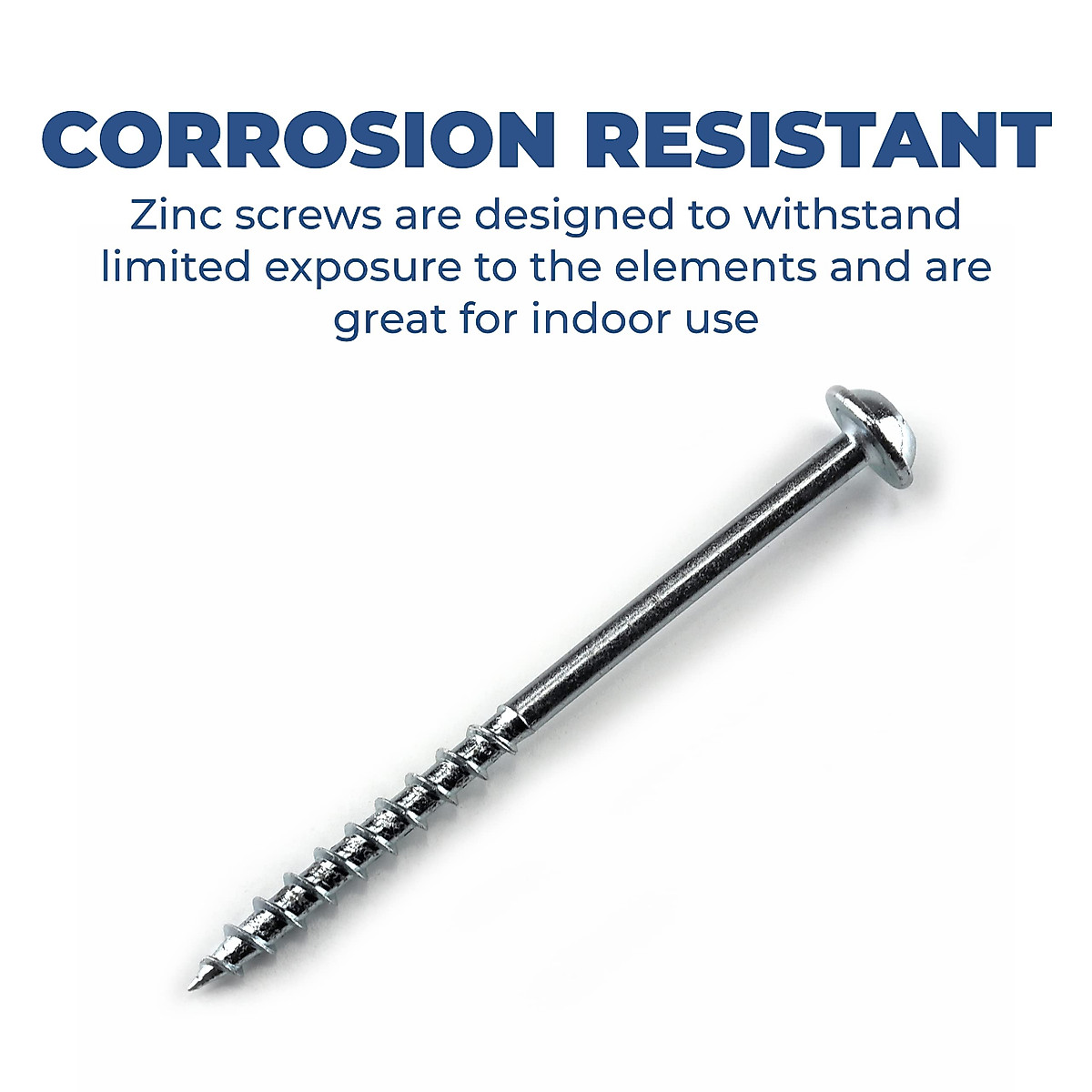 Kreg SML-C250-2000 Zinc Pocket Screws, 2 1/2 Inch #8 Coarse Thread, Maxi-Loc Head (2000 Count)