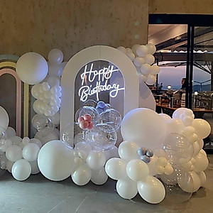 Bezente White Balloons 18 Inch - 30 Pack Large Thick White Balloons Big Round White Latex Balloons for Wedding Baby Shower Anniversary Birthday Party Decorations