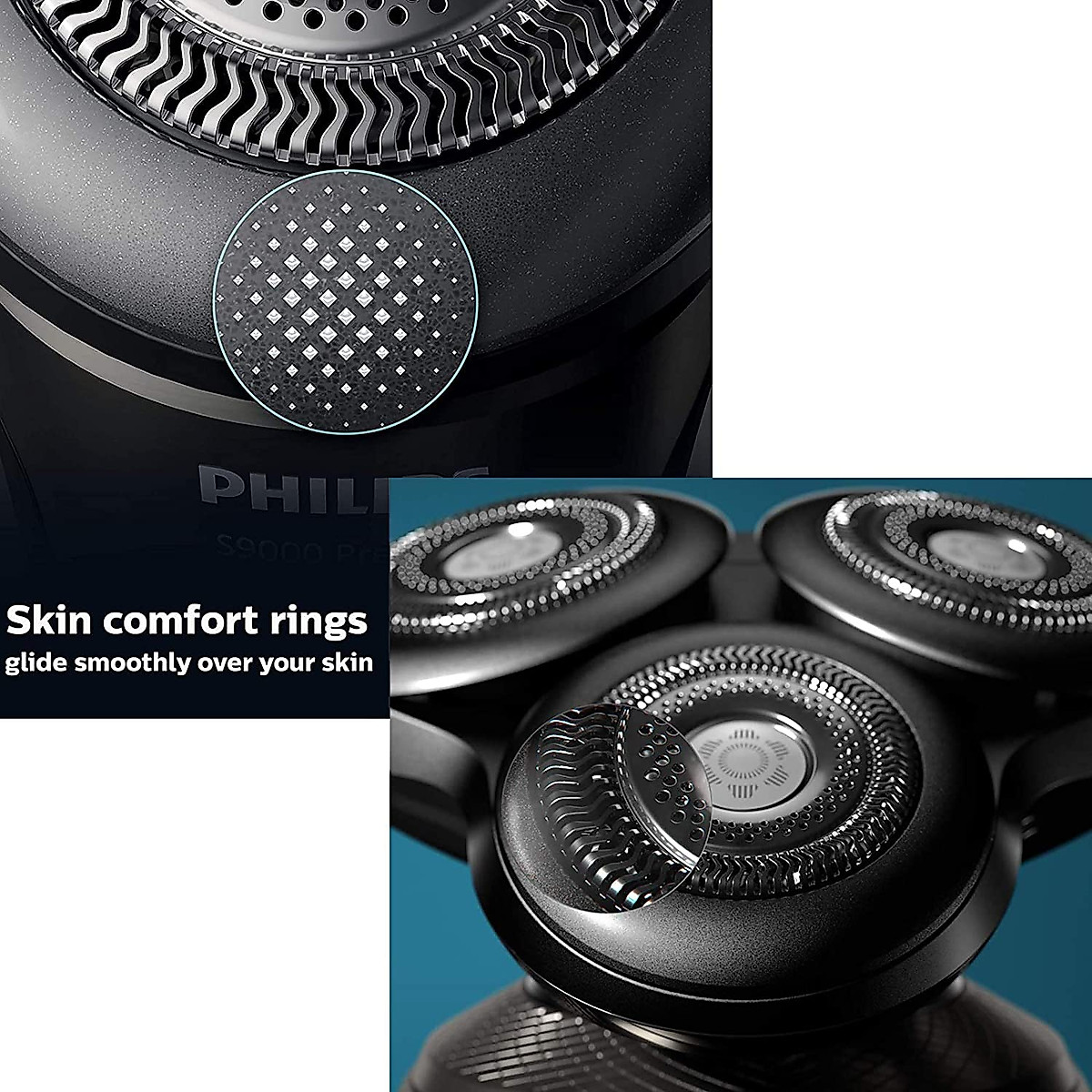 Phillips Norelco Replacement Shaver Head SH98/72 for S9000 Prestige - SP9800 Series; SP9820 & SP9860 Shavers - Double Ended Shaver Brush - HeroFiber Gentle Cleaning Cloth