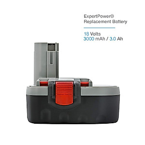 ExpertPower 2 x 18v 3000mAh NiMh Battery for Bosch BAT025 BAT026 BAT160 BAT180 BAT181 3453-01 35618 3860K 52318B GDR 18 V GDS 18 V