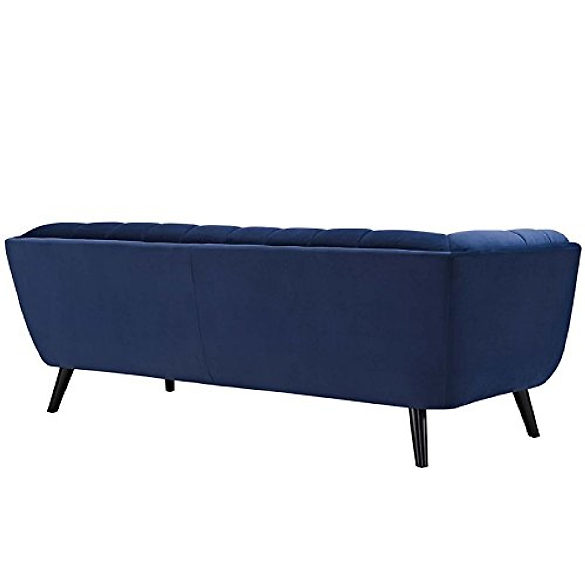 Modway Bestow Mid-Century Performance Velvet Upholstered Tufted Sofa In Navy