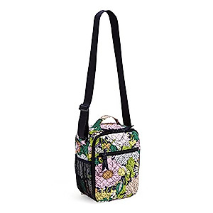 Vera Bradley Women's Cotton Deluxe Lunch Bunch Lunch Bag, Bloom Boom - Recycled Cotton, One Size