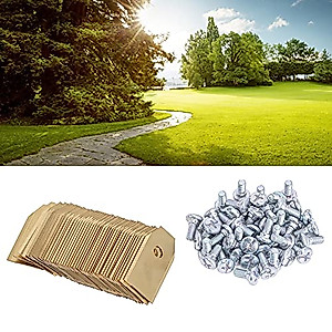 Vomeko 45-Piece Golden Stainless Steel Robot Mower Blade Set for H Usqvarna - Replacement Garden Mowing Blades