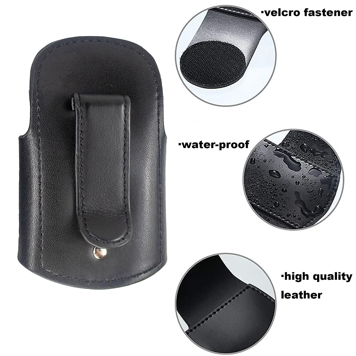 UGpine Leather Stethoscope Holder Clip Stethoscope Hip Holder with Clip On Waist Belt/Pocket/Bag to Protect from Loss Fit for Physicians/Nurses/EMT/Medical Nursing Students (Black/Brown Randomly 1pcs)