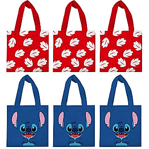 Duyoublt 20 Pcs Stitch Party Supplies Stitch Favor Bags Goodie Gift Non-woven Bags Reusable for Stitch Birthday Party Decorations.(stitch)
