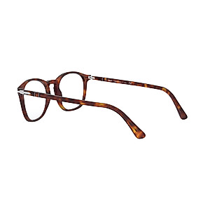 Persol PO3007VM Square Prescription Eyewear Frames, Havana/Demo Lens, 52 mm