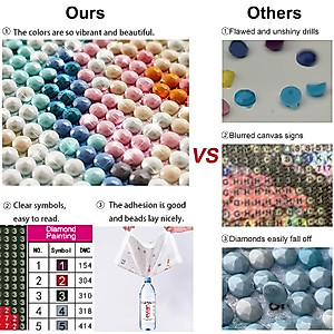 HOIYLDS Diamond Art Painting Kits for Adults - Full Drill Diamond Dots Paintings for Beginners, Round 5D Paint with Diamonds Pictures Gem Art Painting Kits DIY Adult Crafts 12x16inch