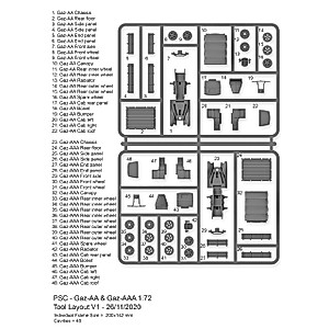 Plastic Soldier GAZ Truck 15 mm Miniature Multicolor