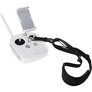 Wanty Remote Controller Lanyard Padded Neck Black Nylon Strap for DJI Drone Phantom 3 4 Pro Inspire 1, Adjustable and Detachable