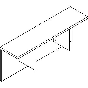 Lorell Prominence 2.0 Espresso Laminate Reception Countertop