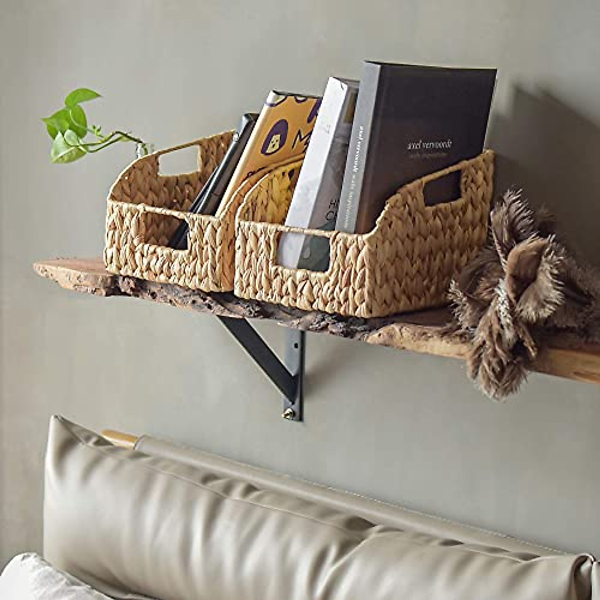 StorageWorks Water Hyacinth Storage Baskets Set