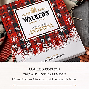 Walker’s 2023 Advent Calendar with Shortbread Cookies from Scotland - 28 Count (10.4 oz) - Limited Edition Cookie Box with Christmas Cookies in Various Shapes and Flavors
